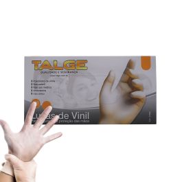 LUVA DE VINIL COM PO 052 TAM M C/100 - TALGE